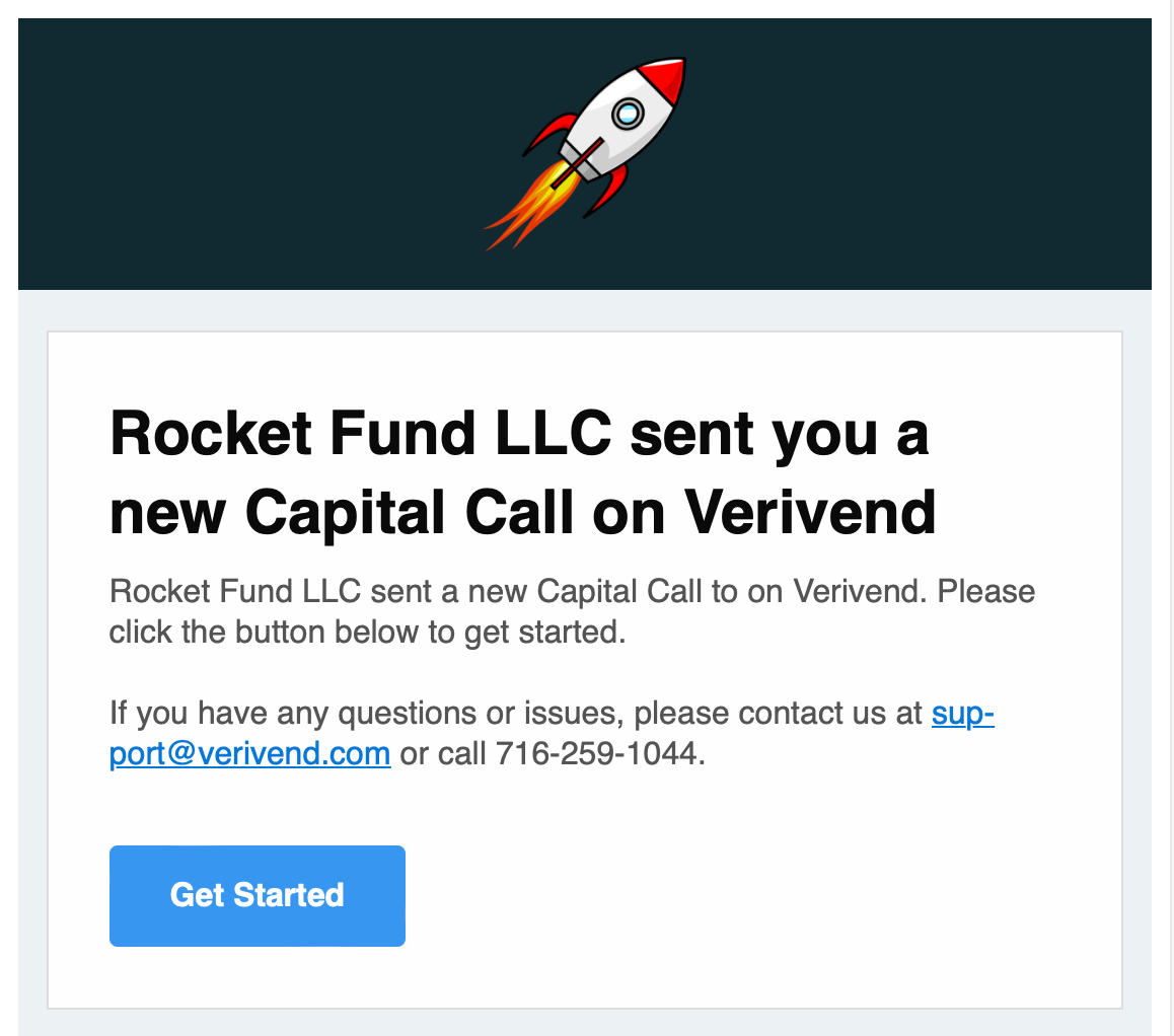 Creating & Sending Capital Calls – Verivend