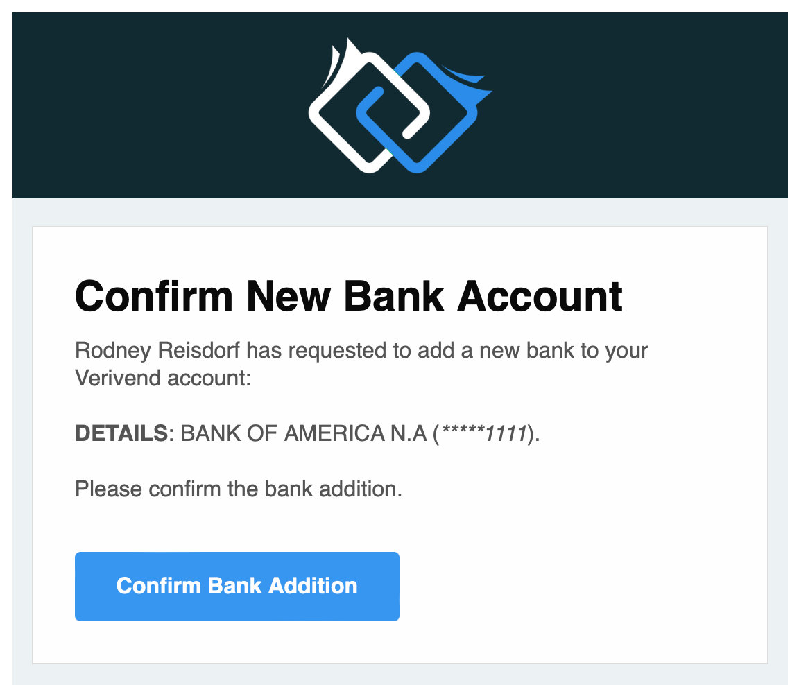 Adding & Editing Bank Accounts – Verivend Adding & Editing Bank Accounts – Verivend