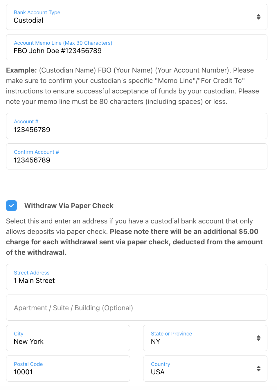 Adding & Editing Bank Accounts – Verivend