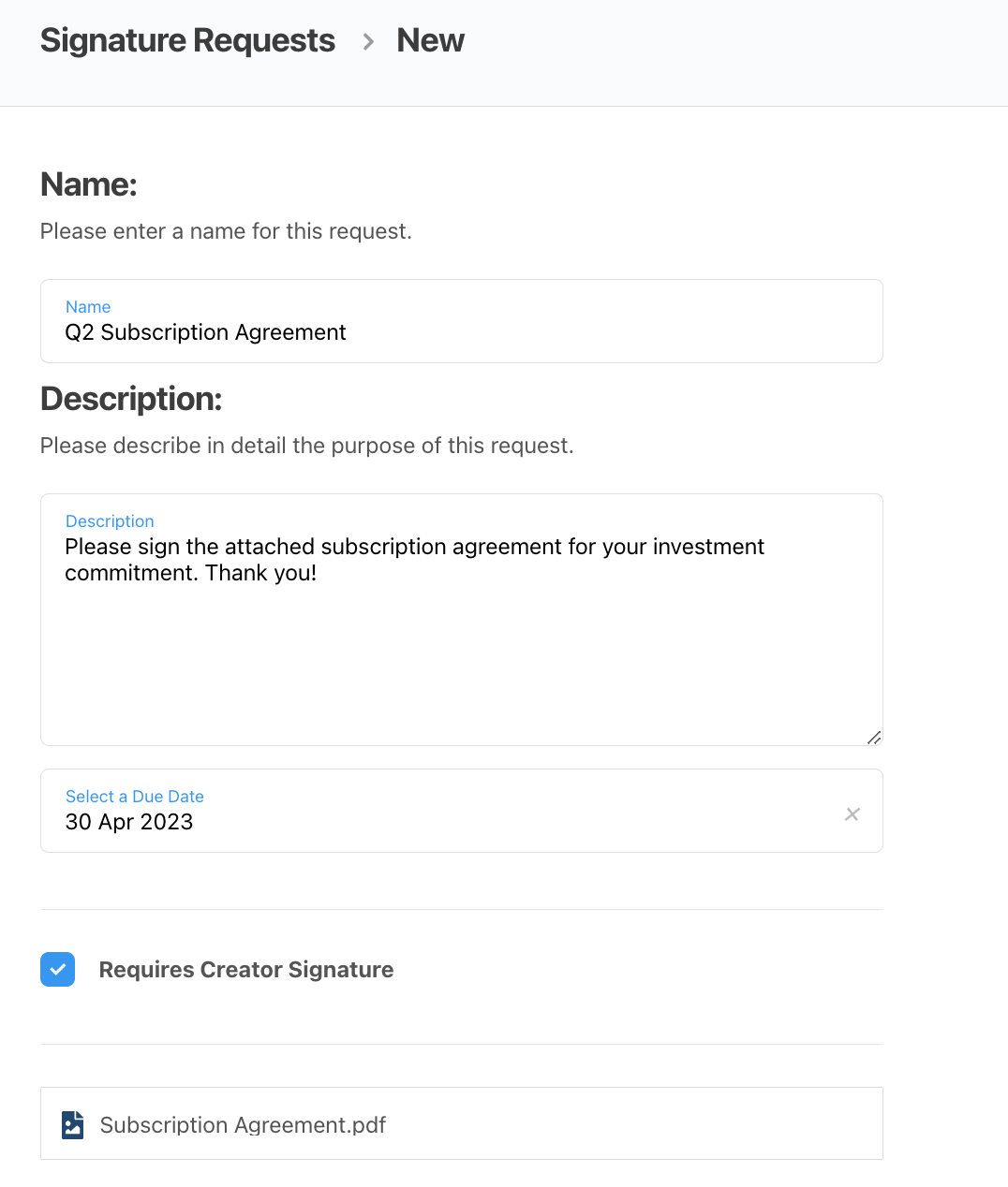 Creating & Sending Signature Requests – Verivend
