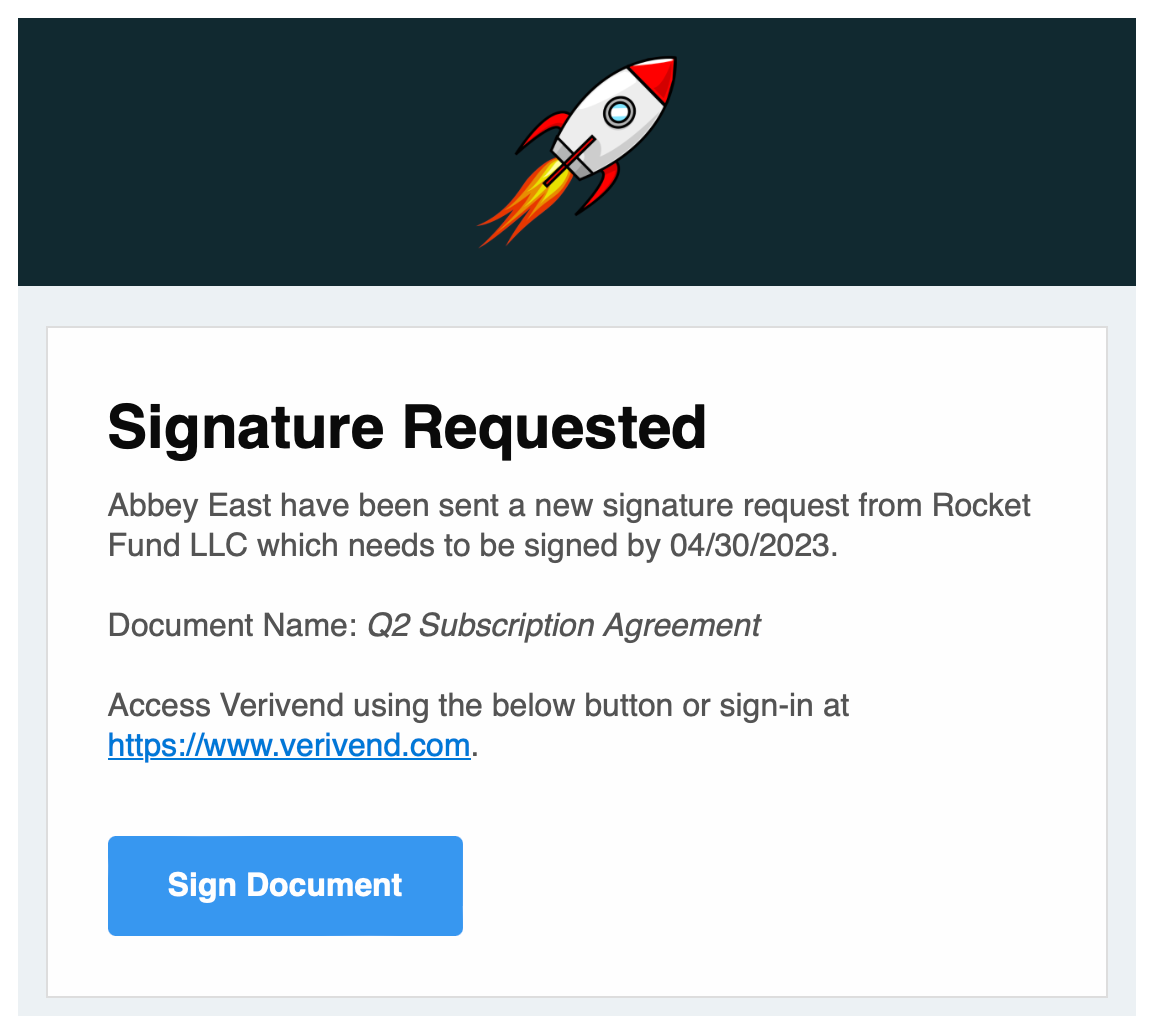 Creating & Sending Signature Requests – Verivend
