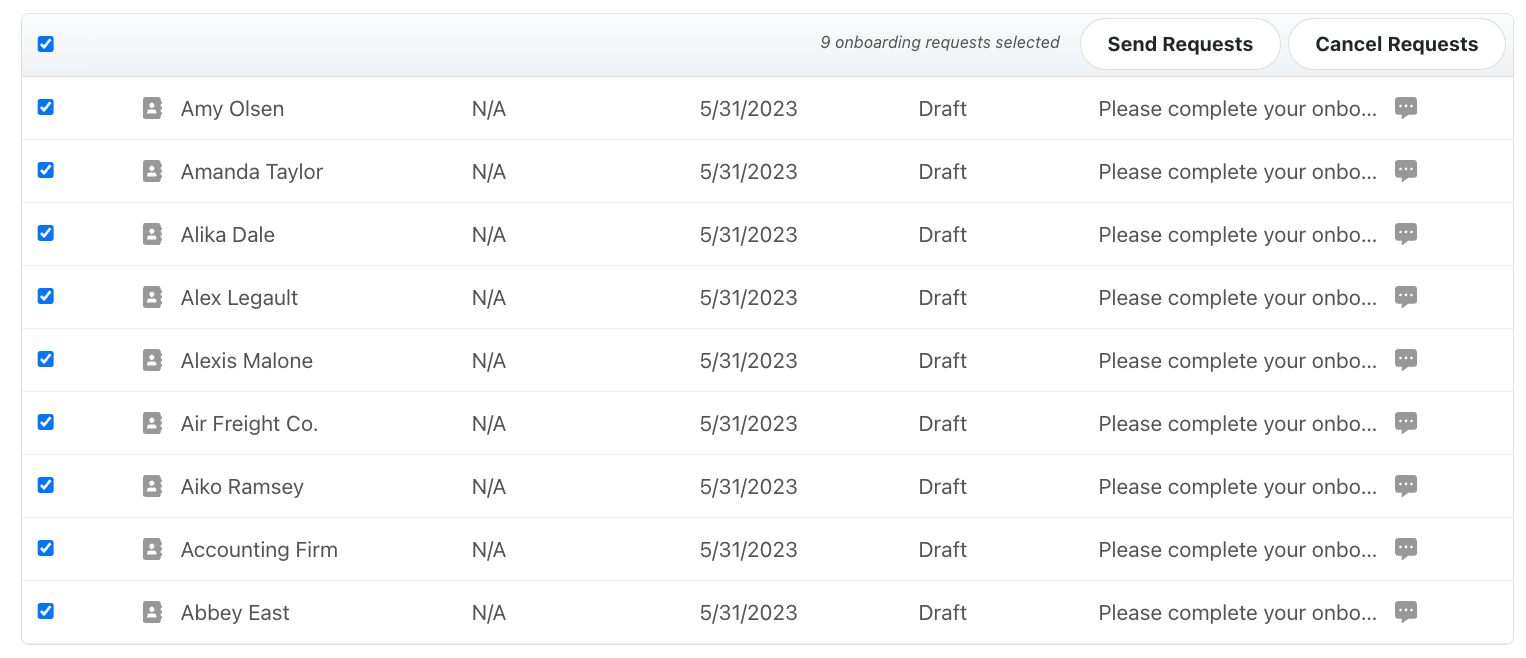 Batch Actions for Onboarding Requests – Verivend Batch Actions for Onboarding Requests – Verivend