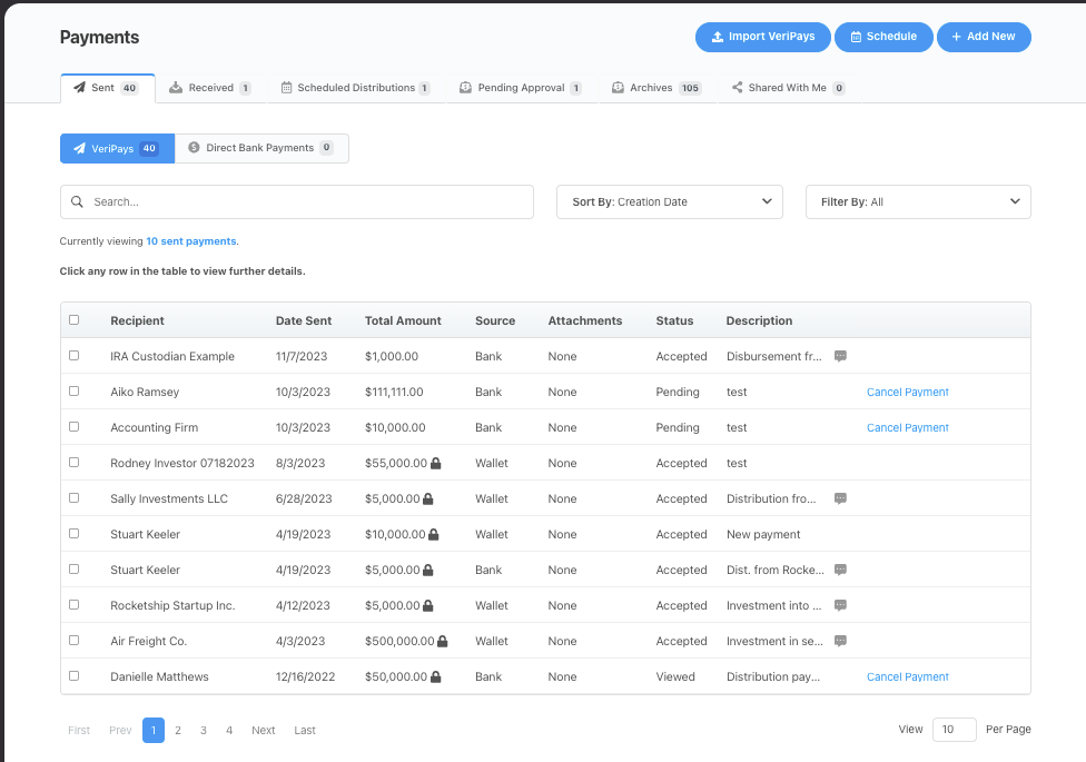 Payments Overview – Verivend