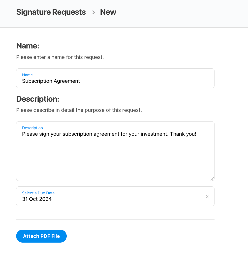 Creating & Sending Signature Requests – Verivend
